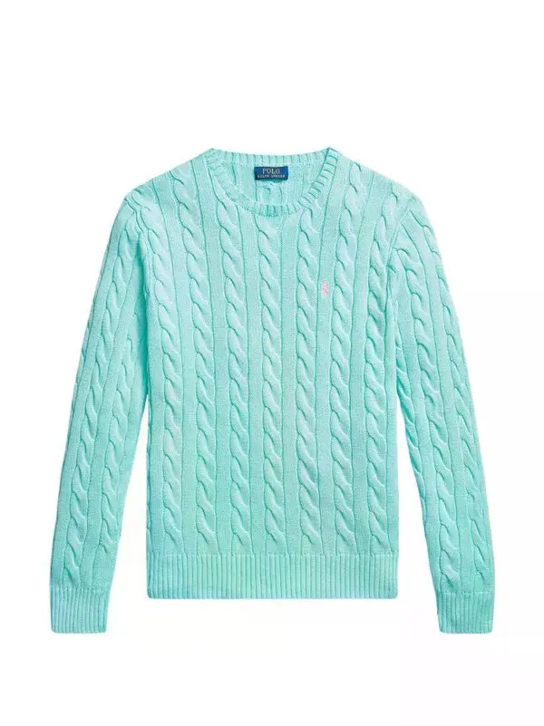 Polo Ralph Lauren Cable-knit Crew-neck Sweater - Blue