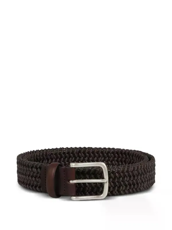 SLOWEAR Braided Leather Belt - Brown