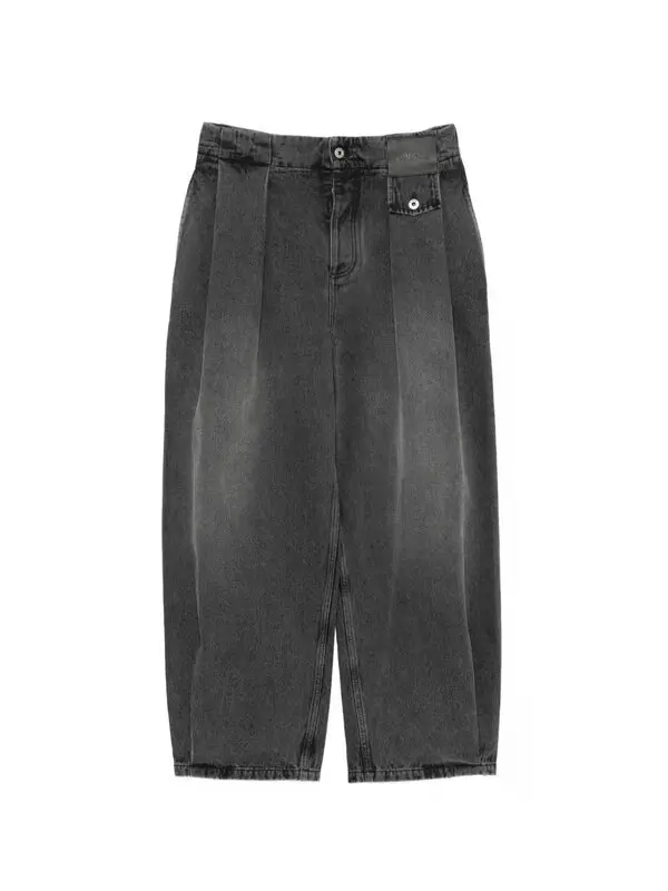 Loewe Embossed Leather-patch Jeans