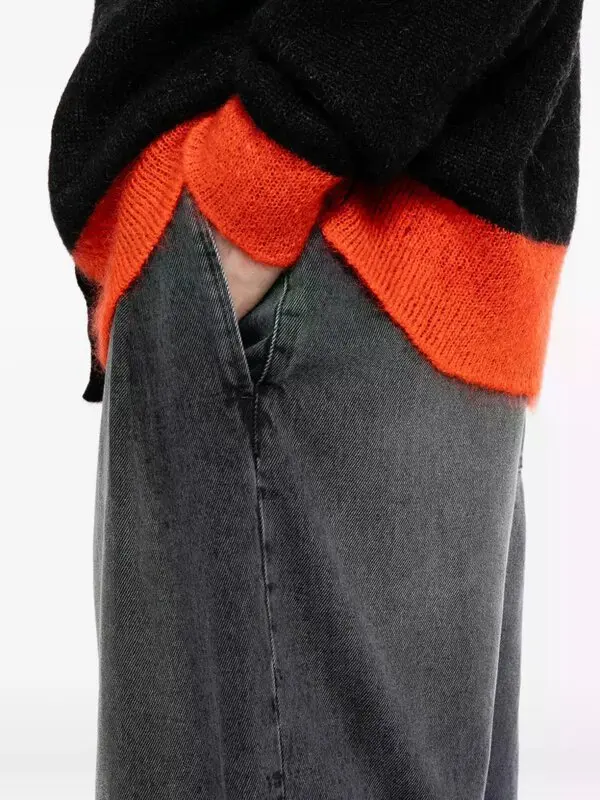 Loewe Embossed Leather-patch Jeans