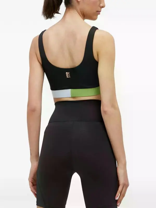 P.E Nation Colourblock Logo-embroidered Sports Bra