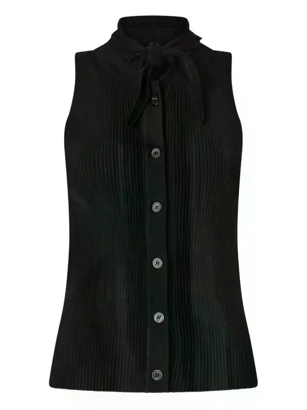 Pinko Bow-tie Knitted Blouse - Black
