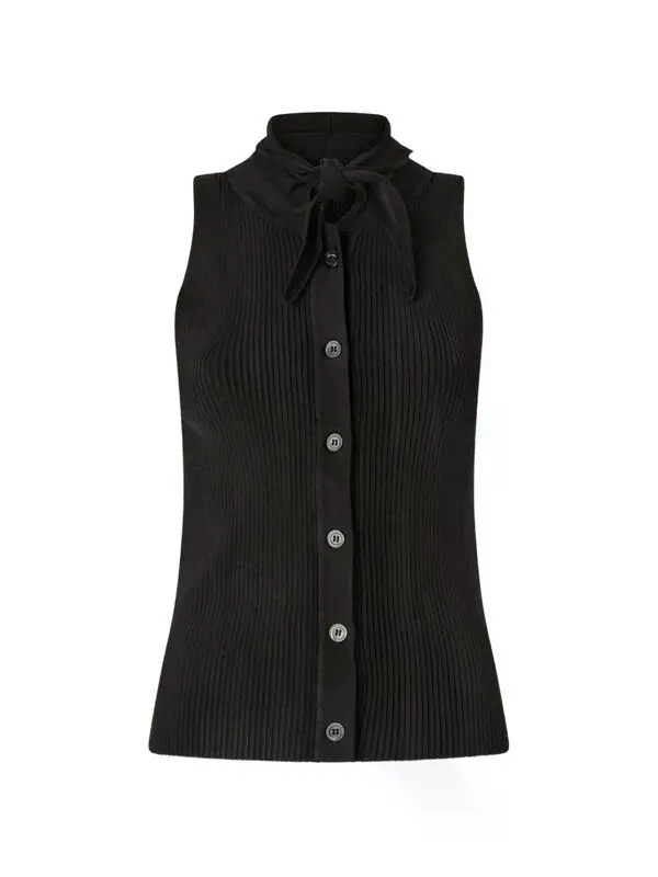 Pinko Bow-tie Knitted Blouse - Black