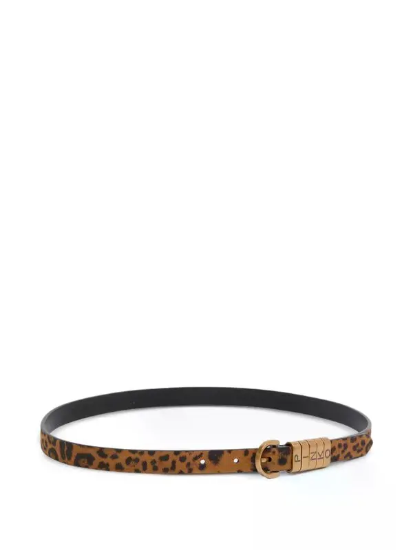 Pinko Animal-print Buckle Belt - Brown