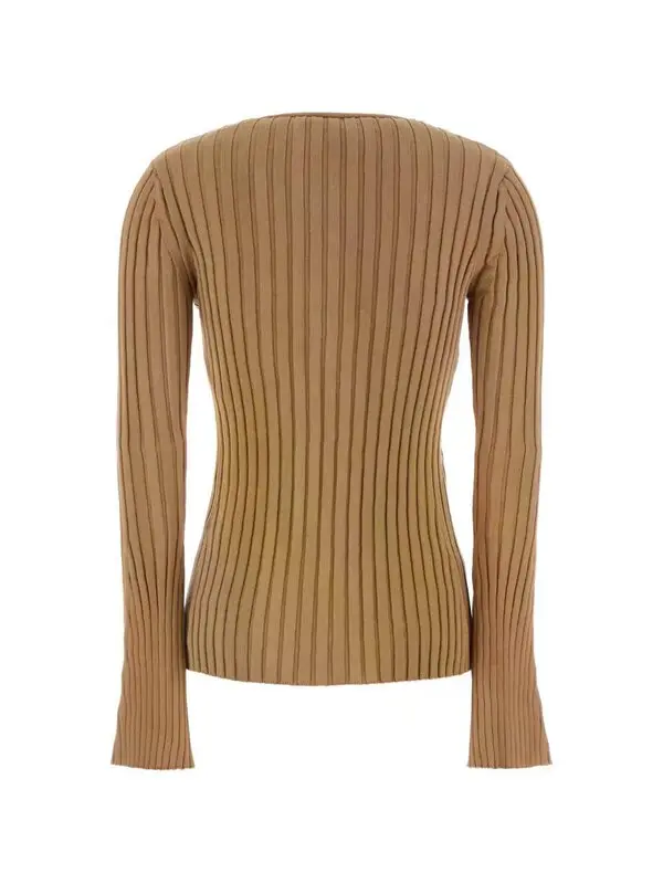 Stella McCartney Ribbed Button Cardigan - Brown