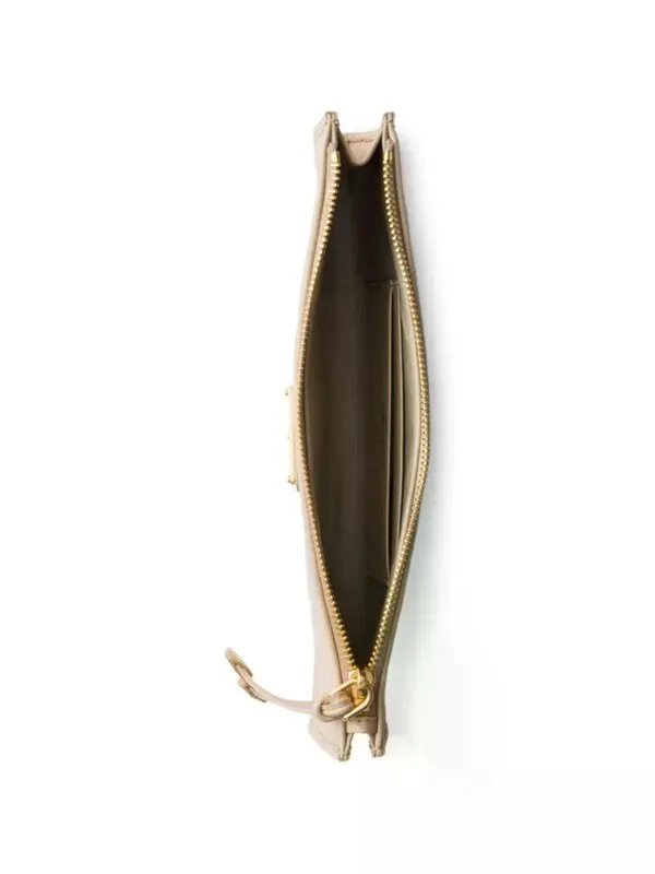 Prada Leather Wallet - Neutrals