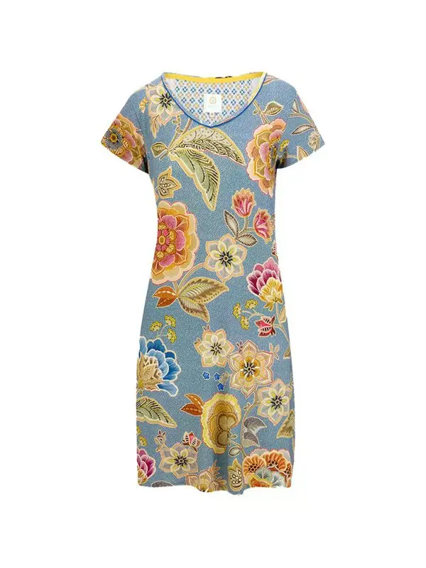 PIP STUDIO Floral-print Nightdress - Blue