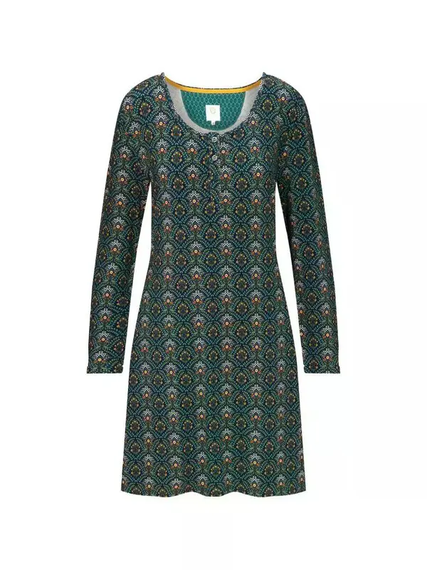 PIP STUDIO Patterned Long-sleeve Nightdress - Green