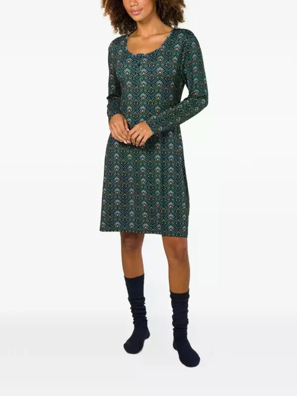 PIP STUDIO Patterned Long-sleeve Nightdress - Green