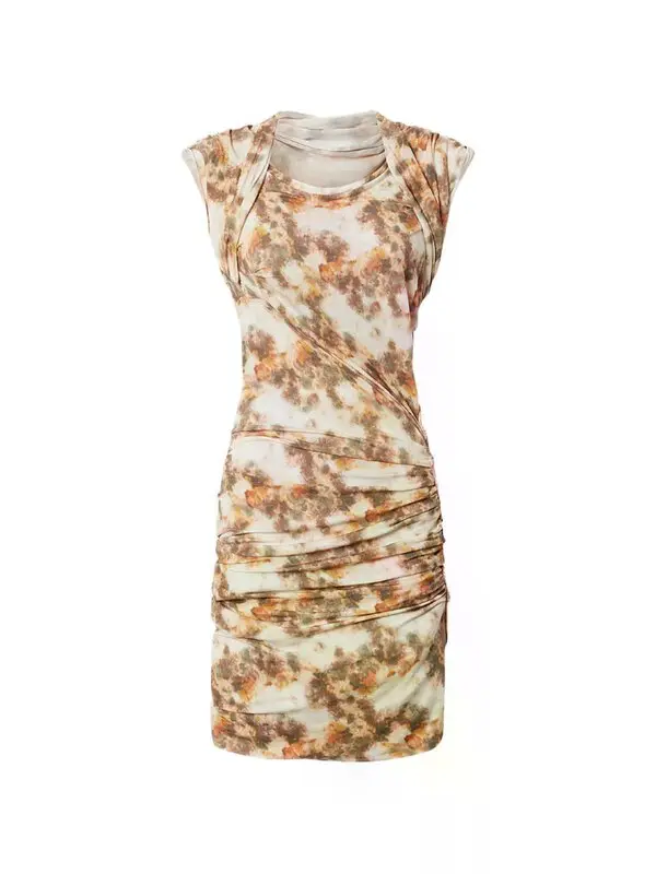 MARANT ETOILE Iria Ruched Mini Dress - Neutrals