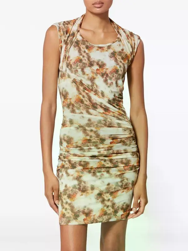 MARANT ETOILE Iria Ruched Mini Dress - Neutrals