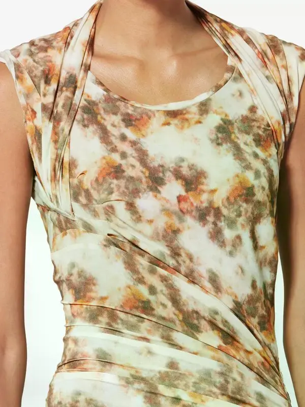 MARANT ETOILE Iria Ruched Mini Dress - Neutrals