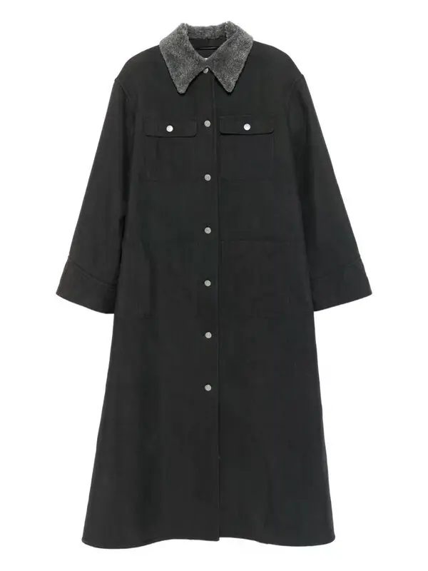 Nanushka Contrast Collar Utility Coat