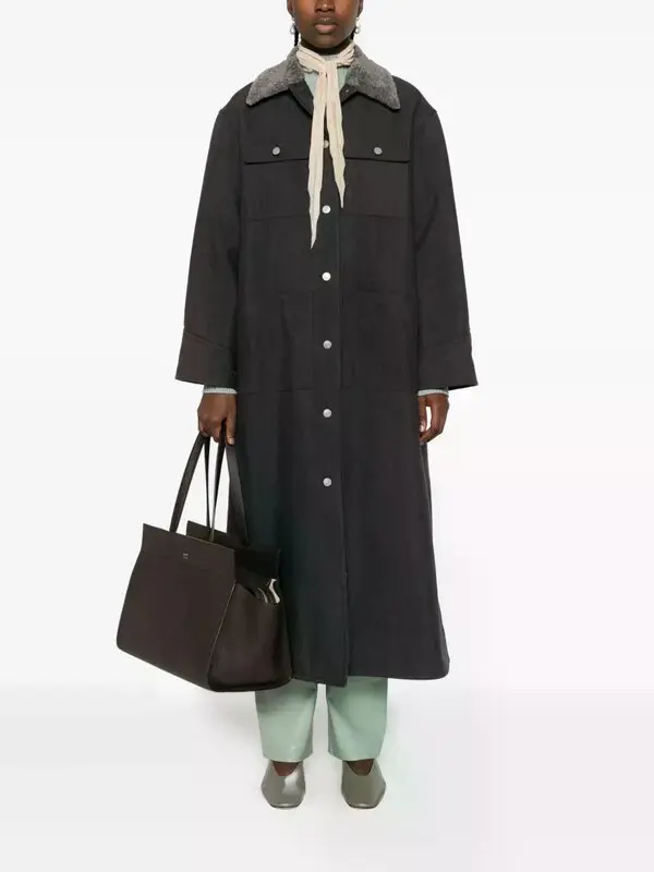 Nanushka Contrast Collar Utility Coat