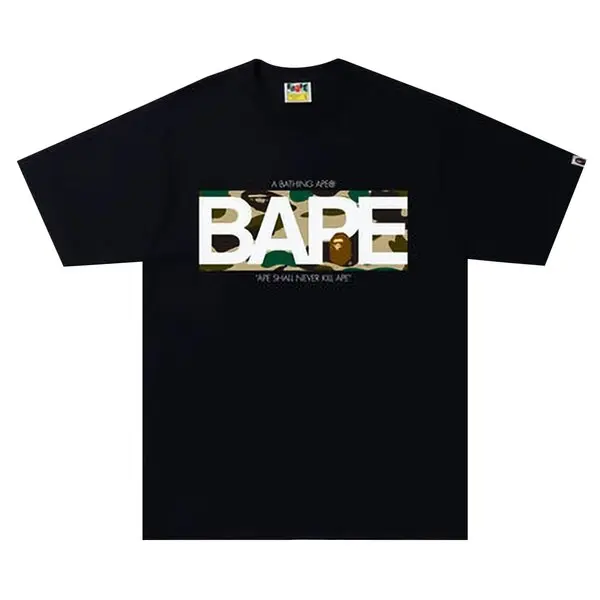 A BATHING APE 1st Camo Logo Tee - Black