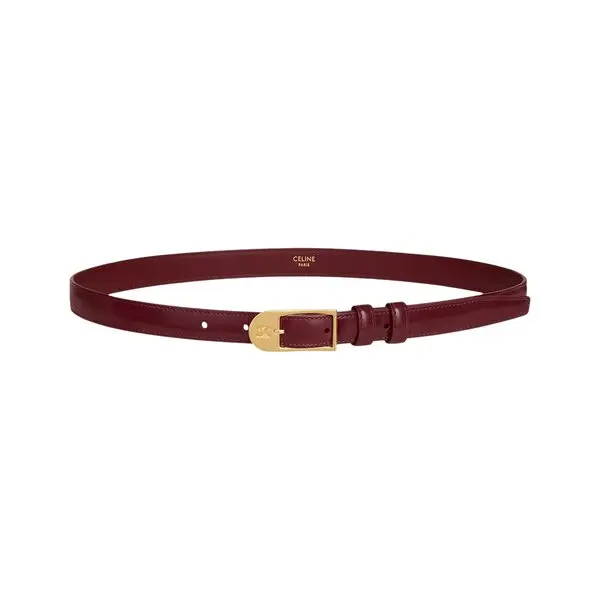Celine Taurillon Leather Belt - Brown