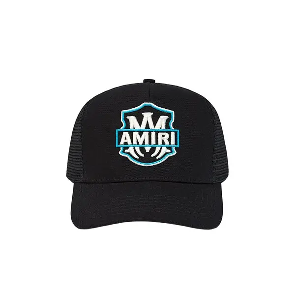 Amiri Ma Emblem Trucker Hat - Black