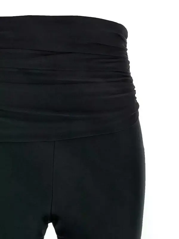 Andamane Shiny Draped Leggings - Black