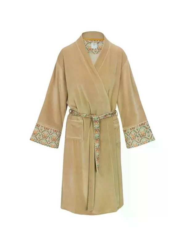 PIP STUDIO Patterned-trim Robe - Neutrals