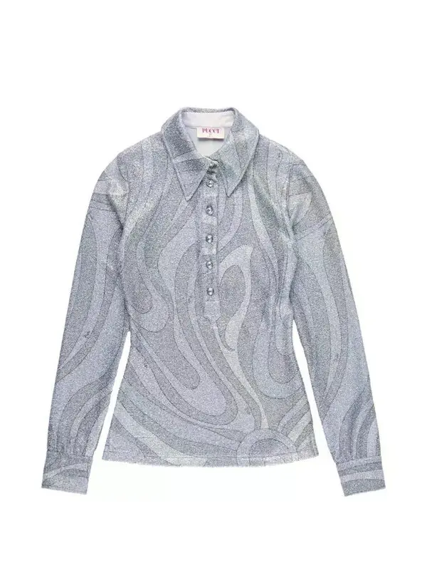 Emilio Pucci Long-sleeve Polo Top