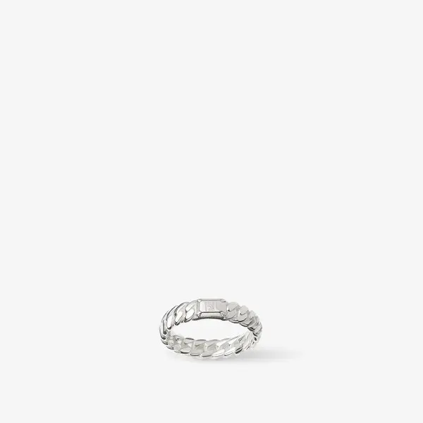 Fendi 925 Sterling Chain Link Ring - Silver