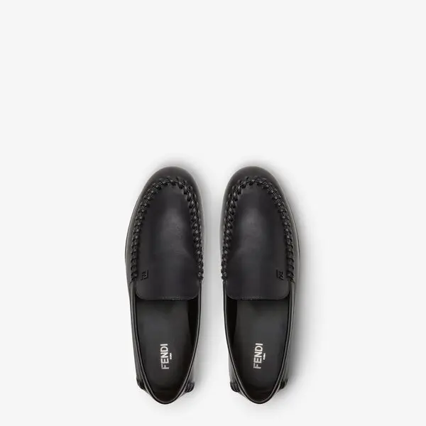 Fendi Ff-embellished Calfskin Loafers