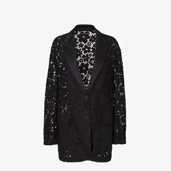 Fendi Lace Jacket With Satin Lapels