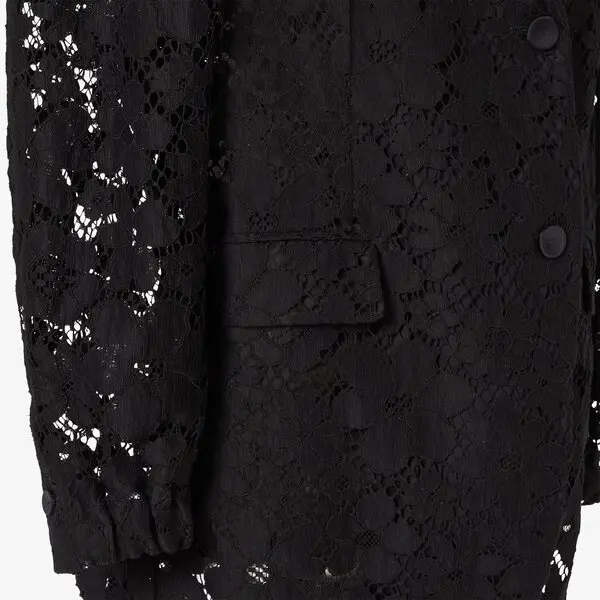 Fendi Lace Jacket With Satin Lapels
