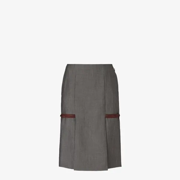 Fendi Straight-cut Midi Skirt With Slits