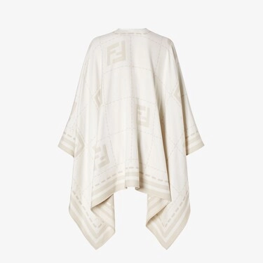 Fendi Selleria Macro Check Wool Poncho