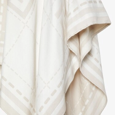 Fendi Selleria Macro Check Wool Poncho