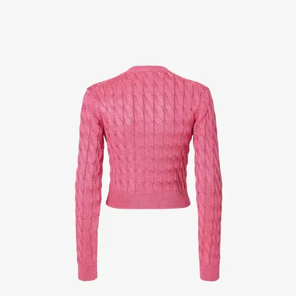 Fendi Slim-fit Cable-knit Cardigan
