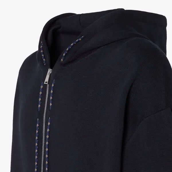 Fendi Sweatshirt With Micro Ff Lace - Blue