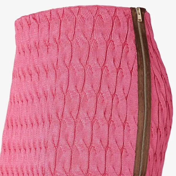 Fendi Cable-knit Viscose Midi Skirt