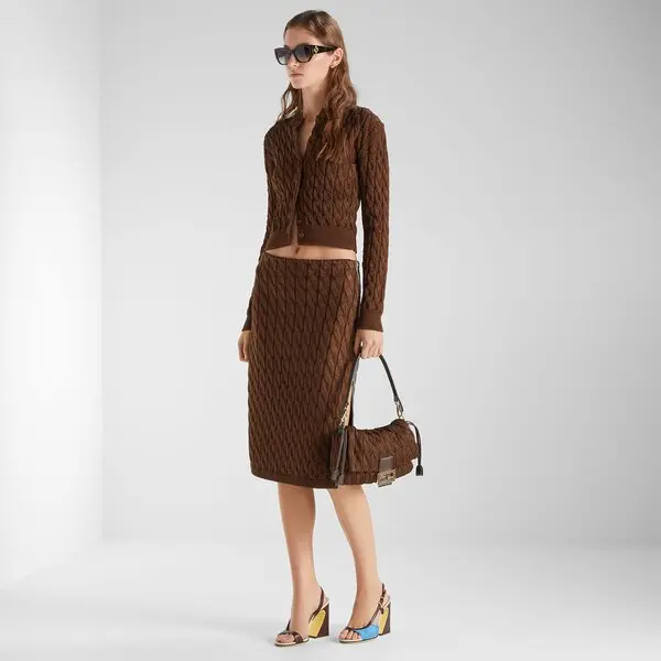Fendi Straight-cut Midi Skirt