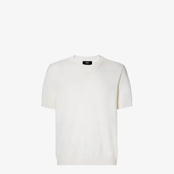 Fendi Ff Selleria Embroidered Cotton And Cashmere Jumper - White