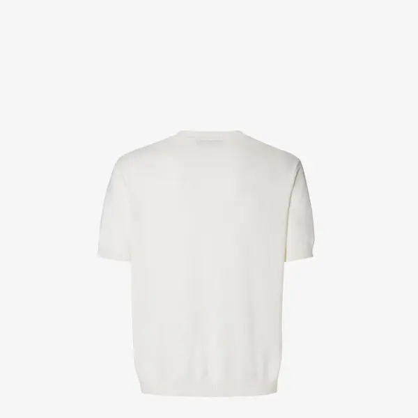 Fendi Ff Selleria Embroidered Cotton And Cashmere Jumper - White