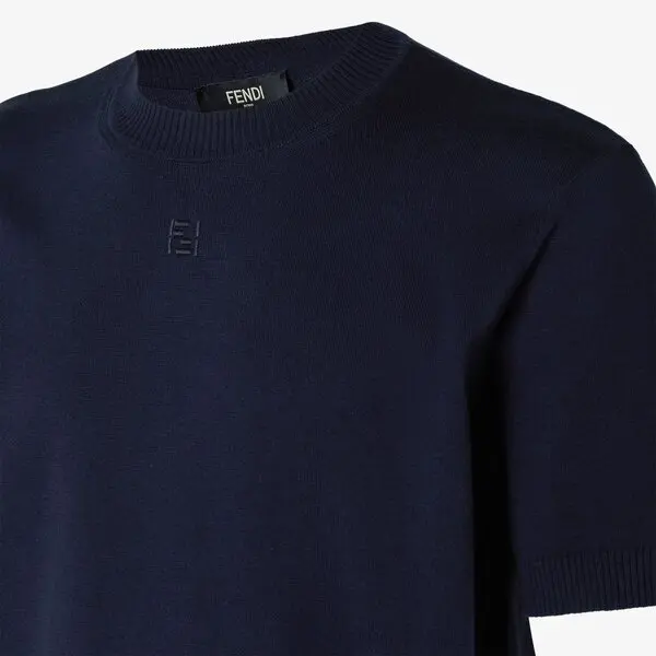 Fendi Short-sleeved Ff Selleria Jumper - Blue