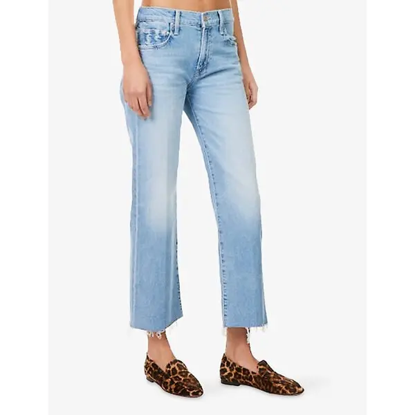 MOTHER Rambler Straight-leg Jeans With Frayed Hem