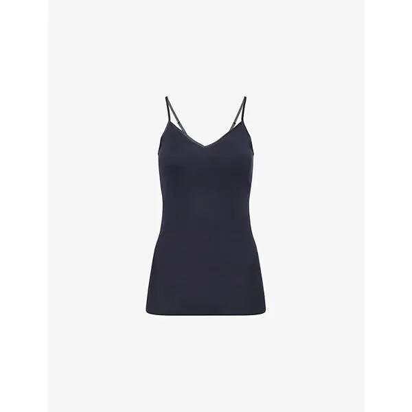 Hanro Cotton-jersey Top With Adjustable Shoulder Straps - Black