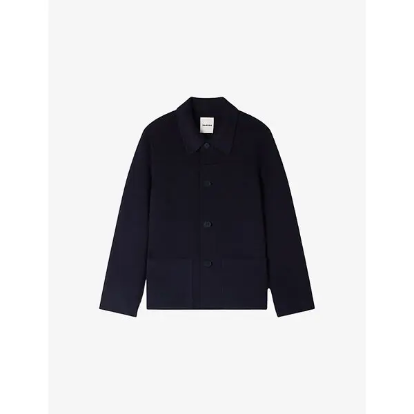 Sandro Side-pocket Wool-blend Worker Jacket