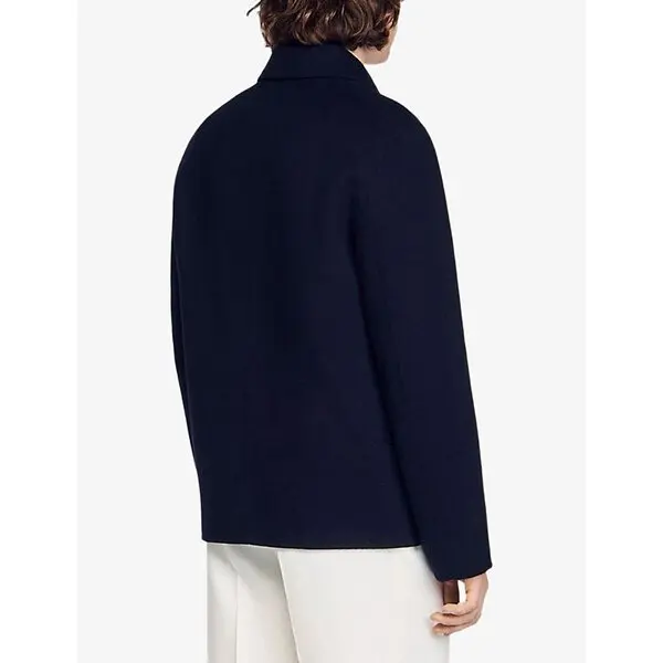 Sandro Side-pocket Wool-blend Worker Jacket