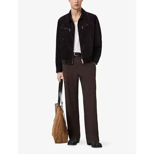 ALLSAINTS Korey Zip-up Suede Jacket
