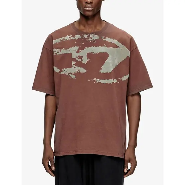 DIESEL® T-boxt-n14 Flock-logo Cotton-jersey T-shirt - 61j