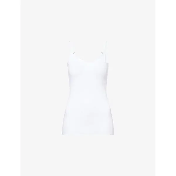 Hanro Seamless Shoulder-straps Cotton-jersey Top - White