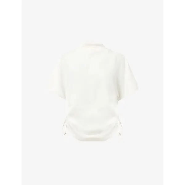 ALLSAINTS Leslie Drawstring-sides Satin Top