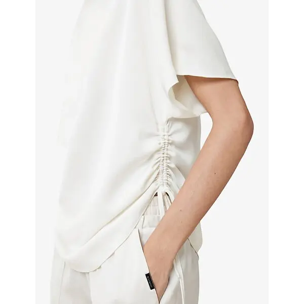ALLSAINTS Leslie Drawstring-sides Satin Top