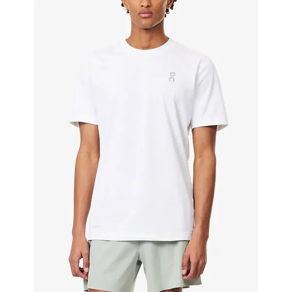 On Train-t Graphic-print Woven T-shirt - White