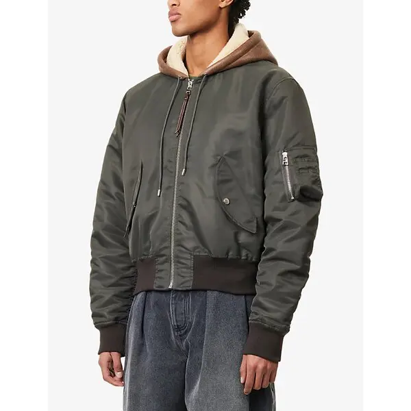 JW Anderson Leather-hood Regular-fit Shell Jacket