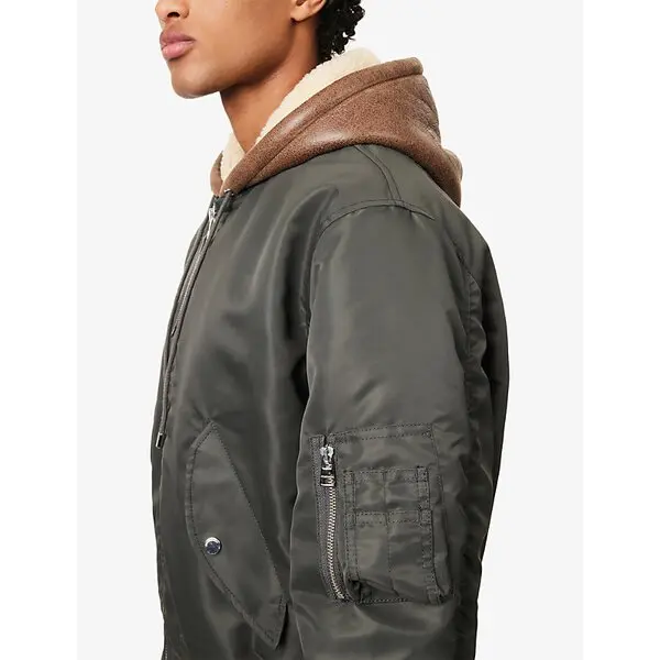 JW Anderson Leather-hood Regular-fit Shell Jacket